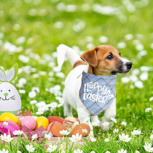 JOTFA 4 Pack Valentine's Day St. Partick's Day Easter Dog Bandanas, Holiday Plaid Dog Puppy Bandana Scarf Costume for Small Medium Large Dogs Pets