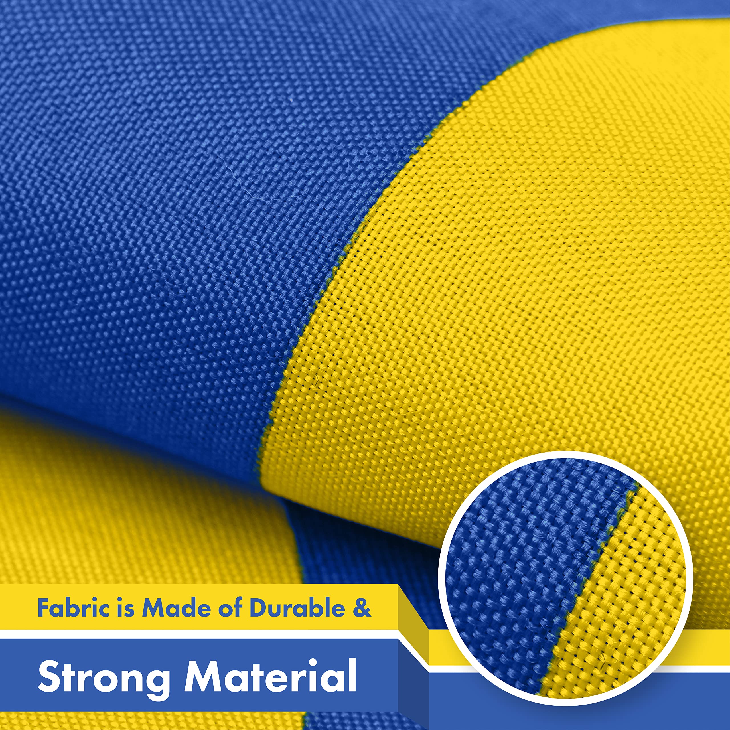 G128 Ukraine Ukrainian Coat of Arms Flag | 3x5 Ft | LiteWeave Pro Series Printed 150D Polyester | Country Flag, Indoor/Outdoor, Vibrant Colors, Thicker and More Durable Than 100D 75D Polyester