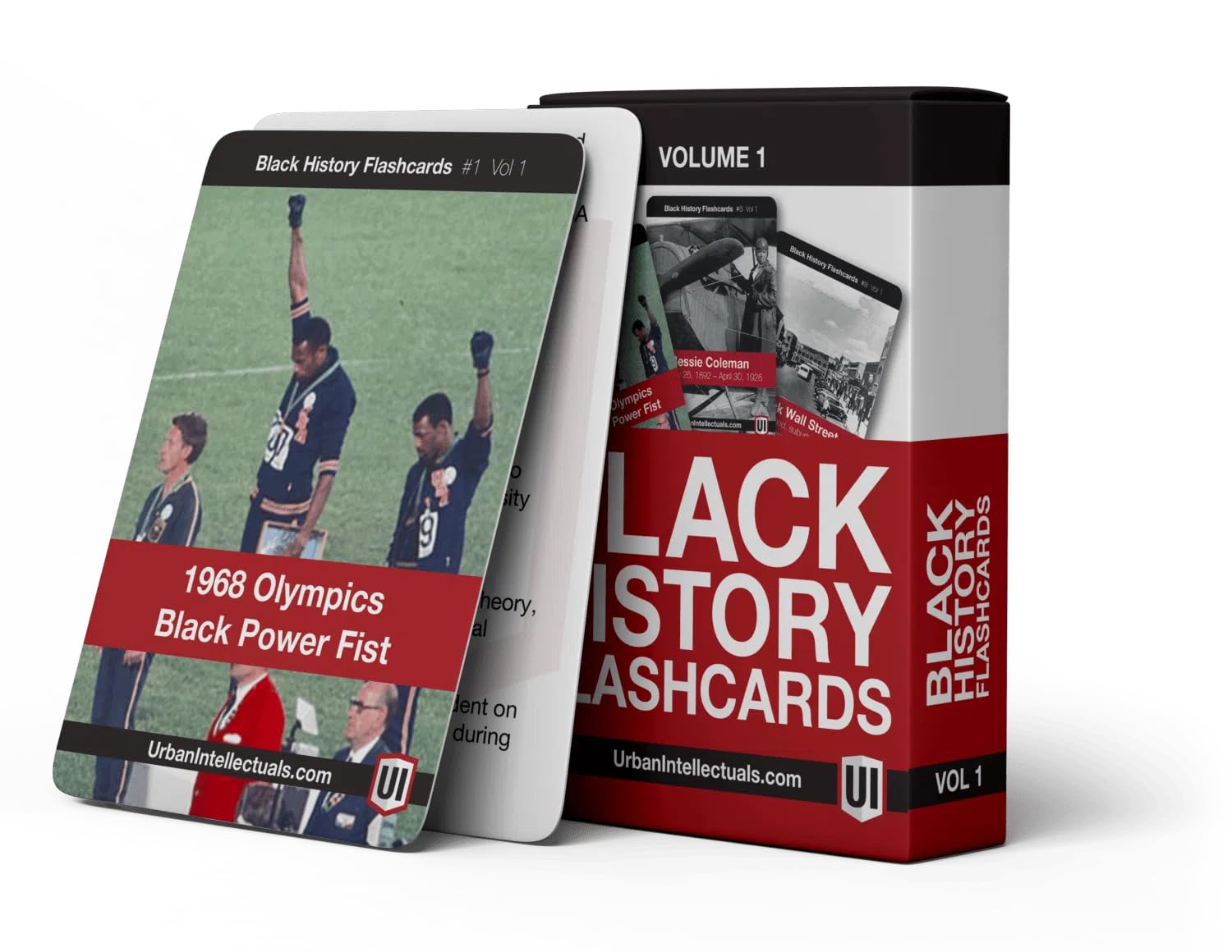 Urban Intellectuals Black History Flashcards - Volume 3 Black Heroes STEM and The Arts Version Trivia Playing Cards Educational Activity for Adults Classroom