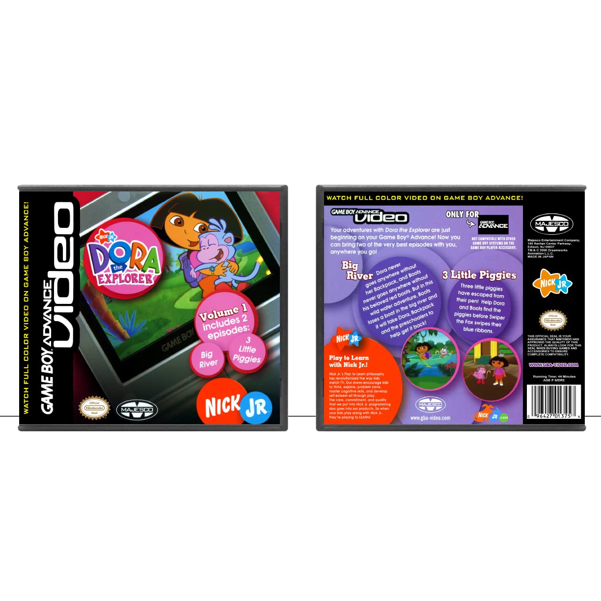 Dora the Explorer Volume 1 | (GBAV) Game Boy Advance Video - Game Case Only - No Game