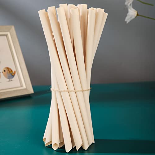 Ecovibe Straws Bamboo Straws Milkshake Straws Bamboo Straws Disposable Compostable Disposable Straw Straws For Hot Drinks Paper Boba Straws Bamboo Straw Drinking Bambo Straws Eco Straws(50 Pcs)