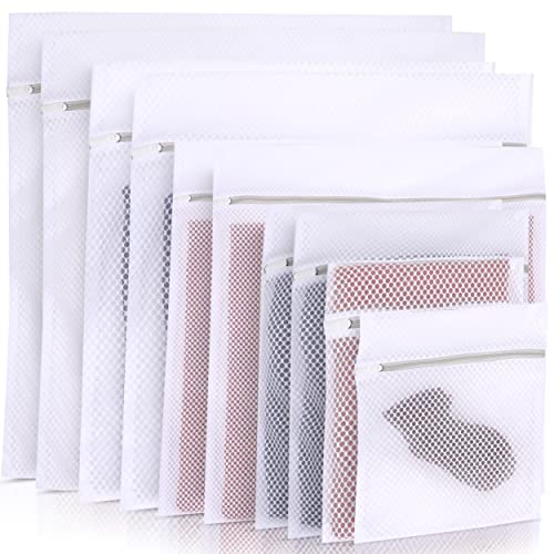 MAAGROOT 10 Pcs [2XXL/2XL/2L/2M/1S/1Mini] Durable Honeycomb Mesh Laundry bags for Delicates,Travel Organization Bag for Lingerie,Blanket,Clothes,Jeans,Bath Towel,Sock