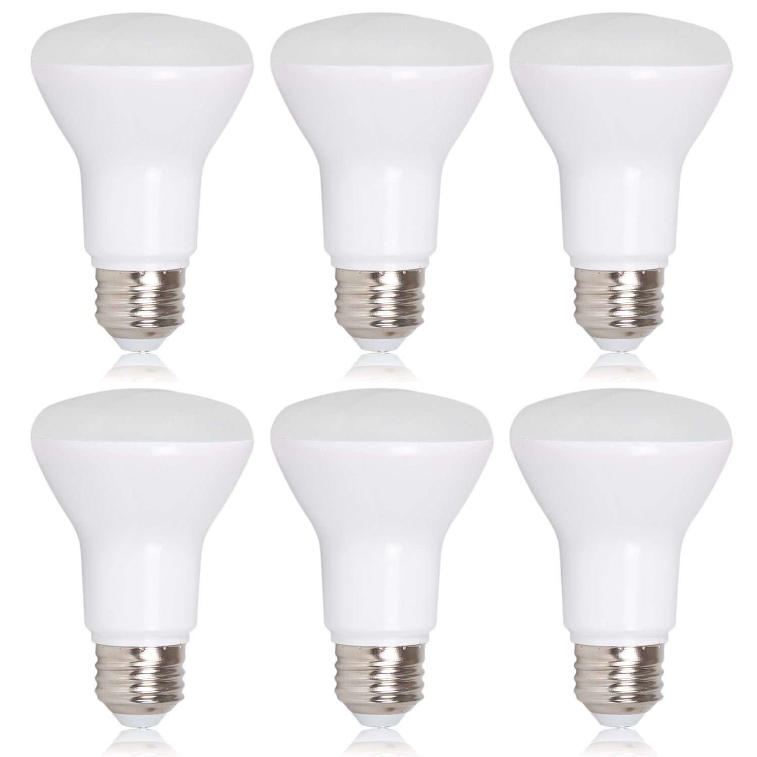 Maxxima LED BR20 Bulbs - 50 Watt Equivalent Dimmable 7 Watt Warm White 3000K R20 LED Lightbulb, 600 Lumens, Featuring an E26 Base, Ideal for Track or Recessed Lighting - 6 Pack