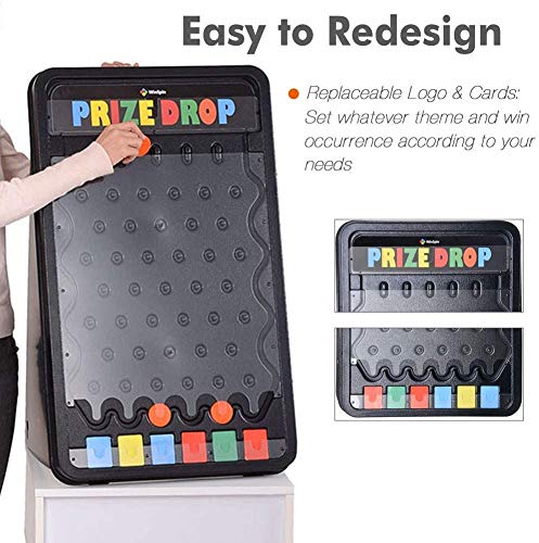 ZeHuoGe 30" Prize Drop Boards Disk Game Foldable Stand Customizable 6 Slots with 10 Pucks for Carnival Tradeshow Party