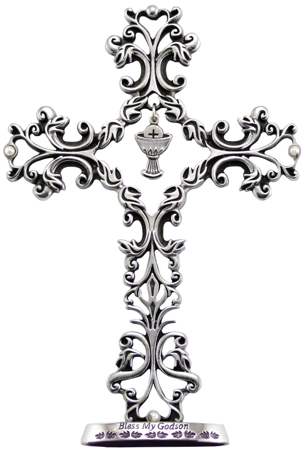 Cathedral Art (Abbey & CA Gift Godson Communion Cross, 5-Inch, Silver