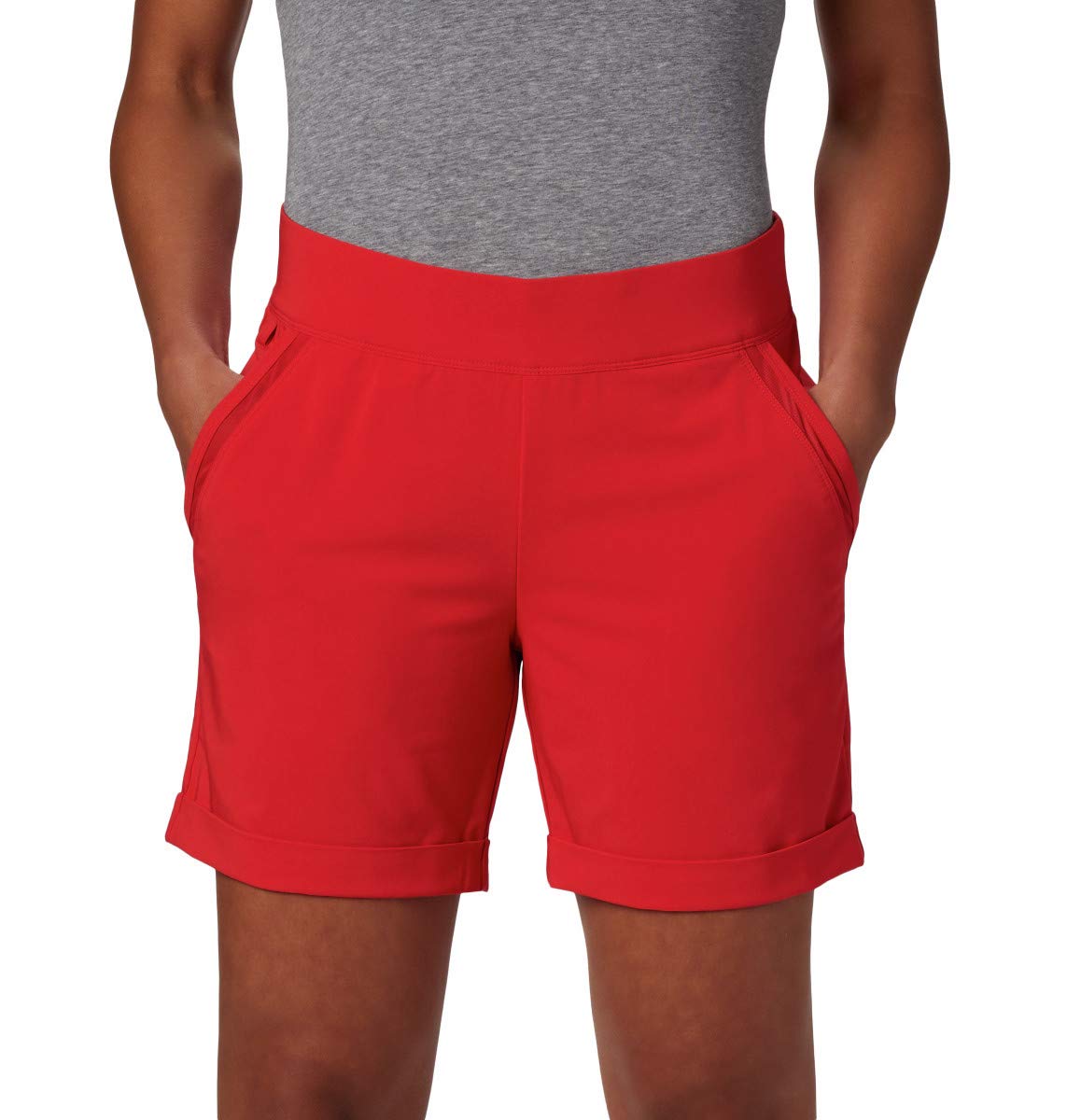 Columbia Women's Slack Water Woven Short, Red Lily, 3X x 8