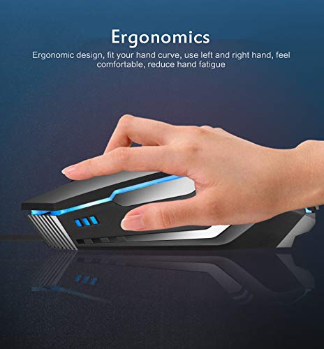 USB Wired Gaming Mouse - 7 Color Lighting,6 buttons,1600DPI - Adjustable Gaming Mouse Mice For Computer