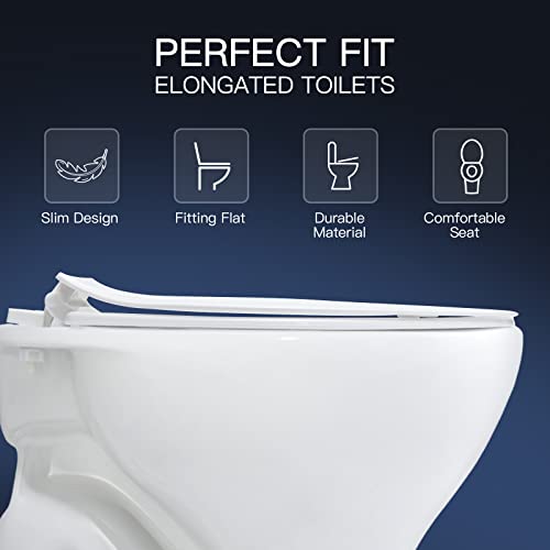 Oblong Toilet Seat elongated Toilet Seats for Standard Toilets Lid White Plastic Toliet Seat Replacement Oval tapa de inodoro