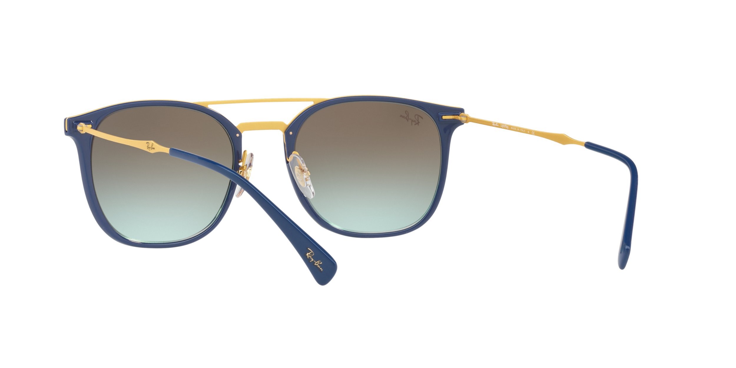 Ray-Ban Rb4286 Polarized Square Sunglasses, Blue/Green Gradient Brown Mirrored Pi, 55 mm