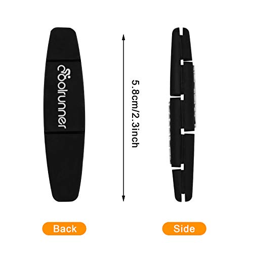 Coolrunner Tennis Dampener, 2 pcs Tennis Vibration Dampeners Black Tennis Racket Dampeners, Tennis String Shock Absorbers Soft and Durable