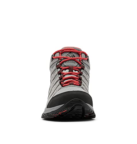 Columbia Women's Redmond III Mid Waterproof Walking Shoe Hiking, Steam/Red Coral, 7.5
