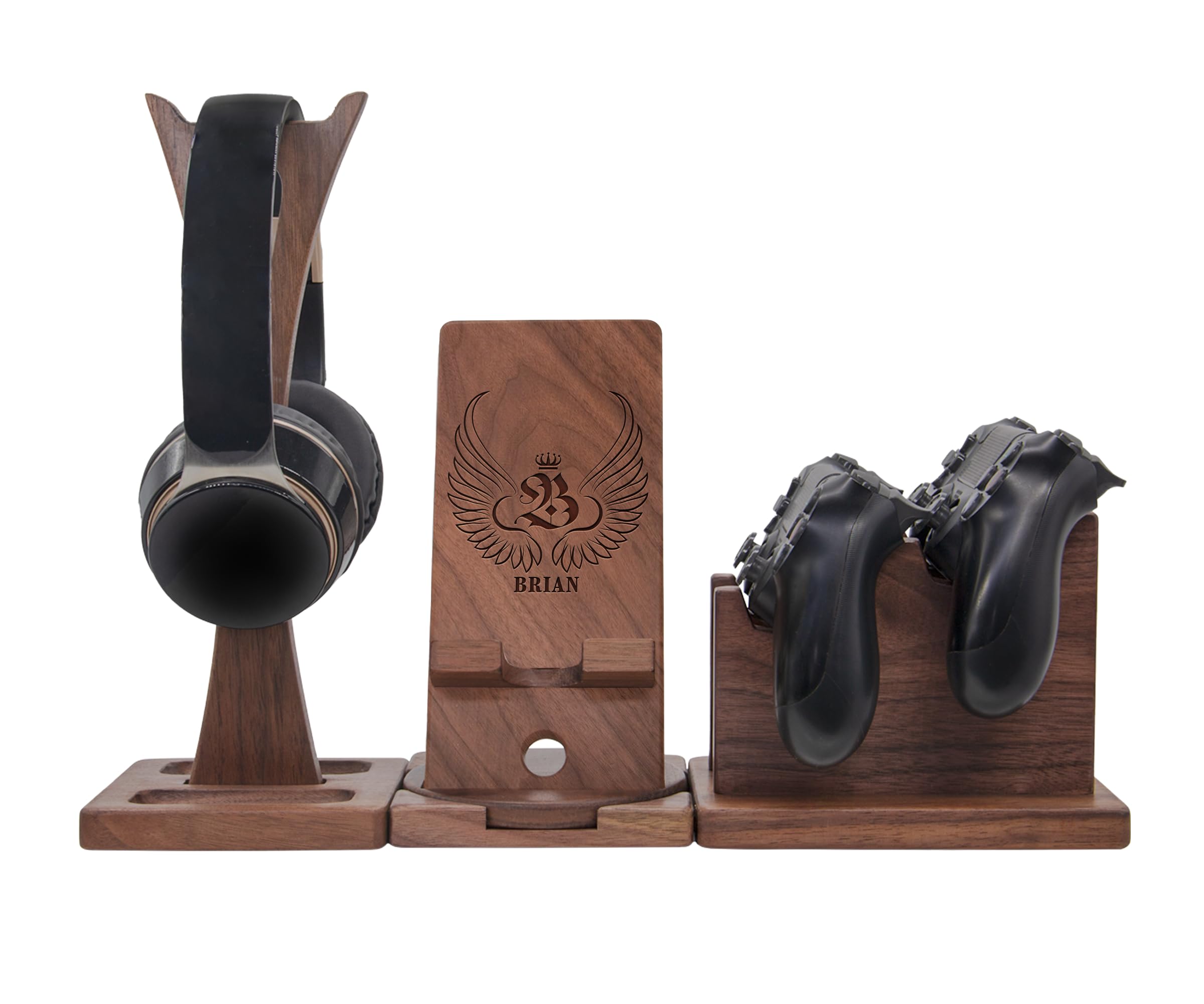 Gooin Global Gamer Gift for Men, Adjustable Controller Organizer with Headphone Holder, Rotating Phone, Game Controller Stand - Gift Idea for Game Lover on Birthday, Anniversary, Christmas