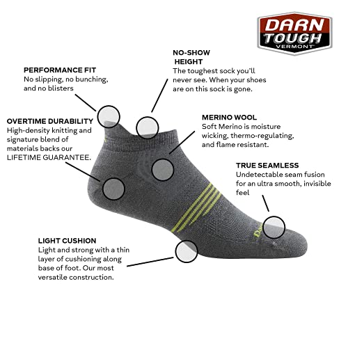 Darn Tough Vermont Element No Show Tab Lightweight with Cushion Dark Teal LG (US 10-12)