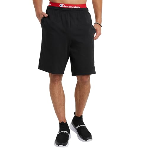 Champion mens 10" Powerblend Graphic Short, C Logo Shorts, Black, X-Large US