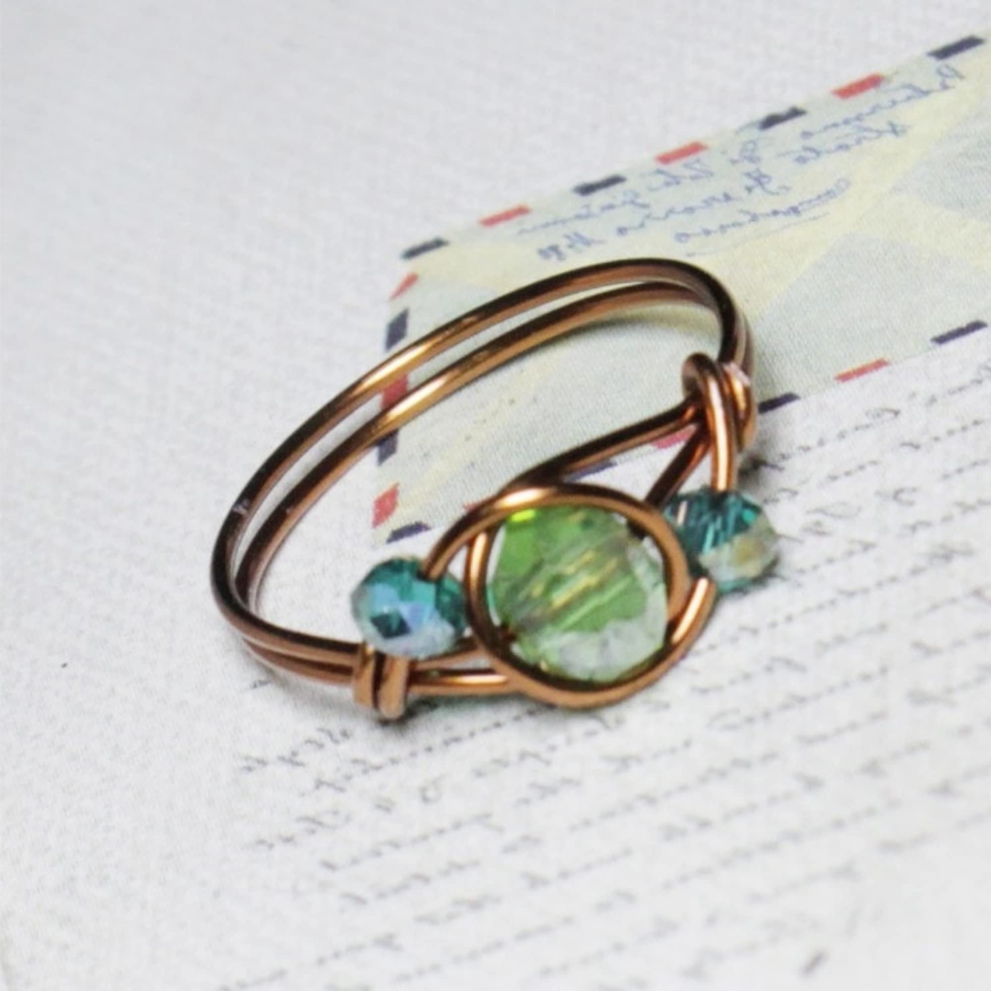 Copper Wire Rings Handmade Bronze Rings Mother's Day Gifts for Mother's Day. (8)