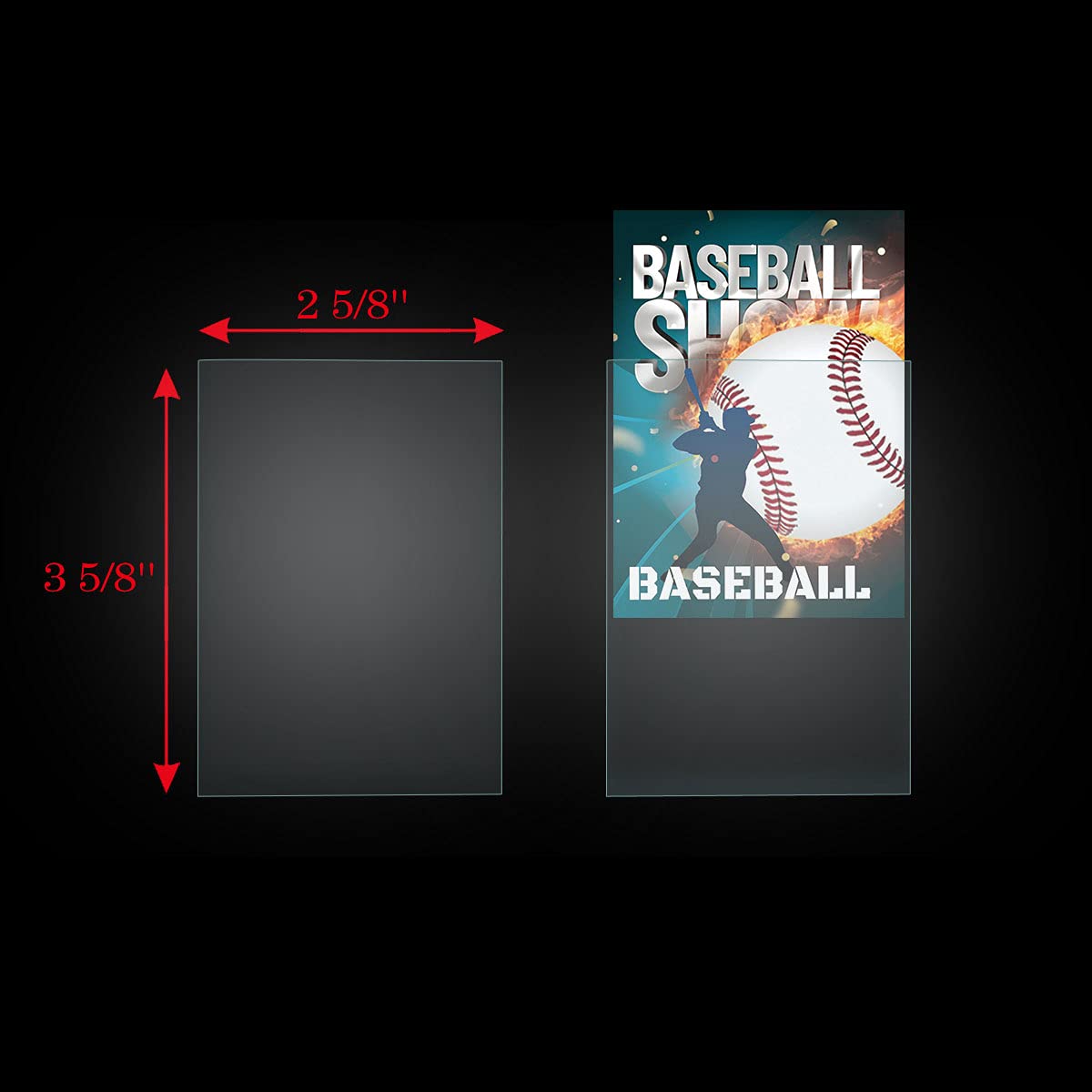WINTRA 1200 Count Ultra Clear Penny Card Sleeves,Soft Card Protectors for Baseball Cards, Sleeved Trading Cards