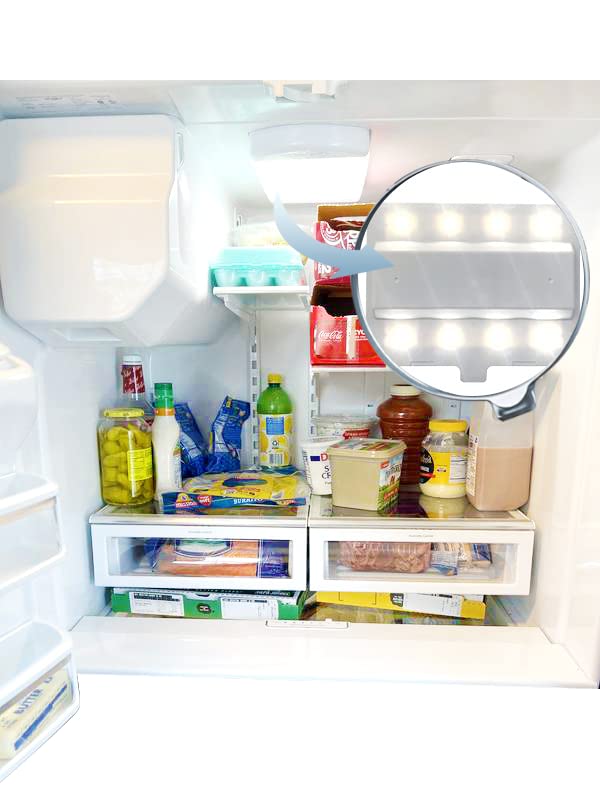 W11043011 W10866538 (Natural white light) Compatible with Whirlpool Kenmore Maytag Fridge Refrigerato LED Light(Note: This project only contains PCB light board, without shell)