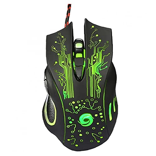 Wired Gaming Mouse Ergonomic Optical RGB Backlit USB Mice 6 Buttons with Scroll Wheel for Computers and Laptops