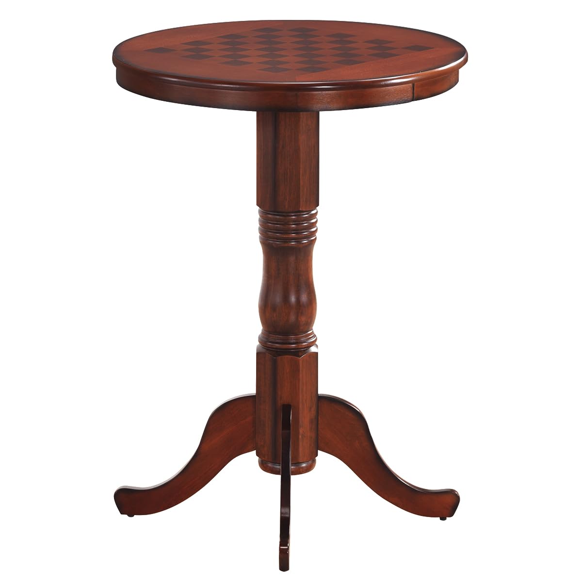 ERGOMASTER 3-Piece Dining Table Set for 2, Compact Round Table with Swivel Bar Stools, Retro Style Kitchen and Dining Room Furniture for Small Spaces