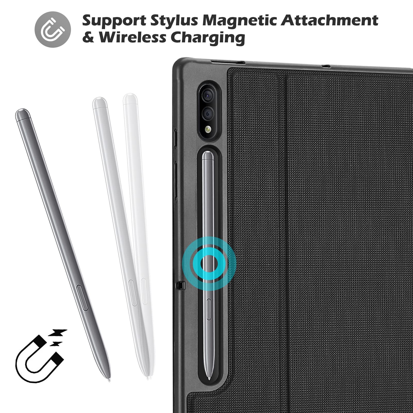 ProCase Galaxy Tab S8 Ultra Case 14.6 Inch 2022 with S Pen Holder Model X900 X906, Slim Stand Protective Cases Smart Folio Cover for 14.6 in Galaxy Tab S8 Ultra Tablet 2022 SM-X900 SM-X906 –Black