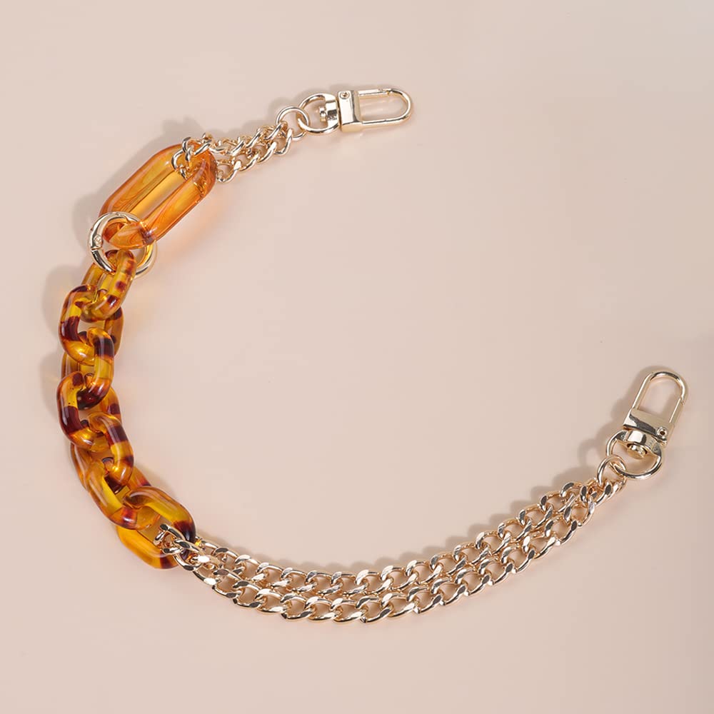 Wiwpar Acrylic Amber Bag Chain Shoulder Bag Purse Replacement Chain Straps for Women's Handbags (Style 4)