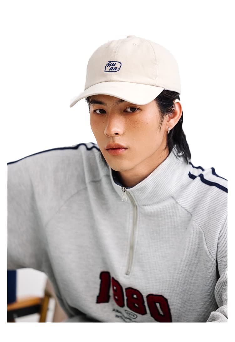 Clakllie Cooling Trucker Hat Low ProfileBaseball Cap Curved Brim Dad Hat Casual Plain Hip Hop Hat Snapback Cotton Hat,Beige