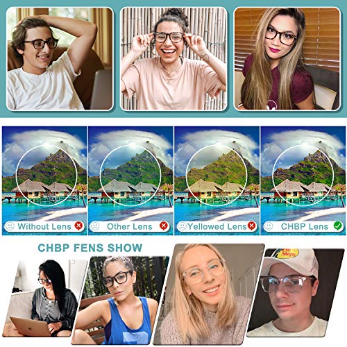 CHBP Blue Light Blocking Glasses - 6pack for Women/Men Computer Reading Gaming Anti Eyestrain Blue Light Glasses Non Prescription