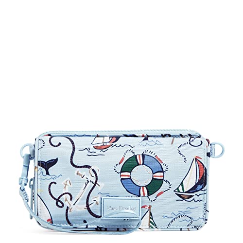 Vera Bradley Women's Recycled Lighten Up Reactive Compact Crossbody Purse With RFID Protection, Really Regatta, One Size