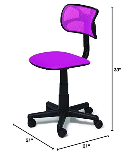 Urban Shop Swivel Mesh Task Chair, Pink