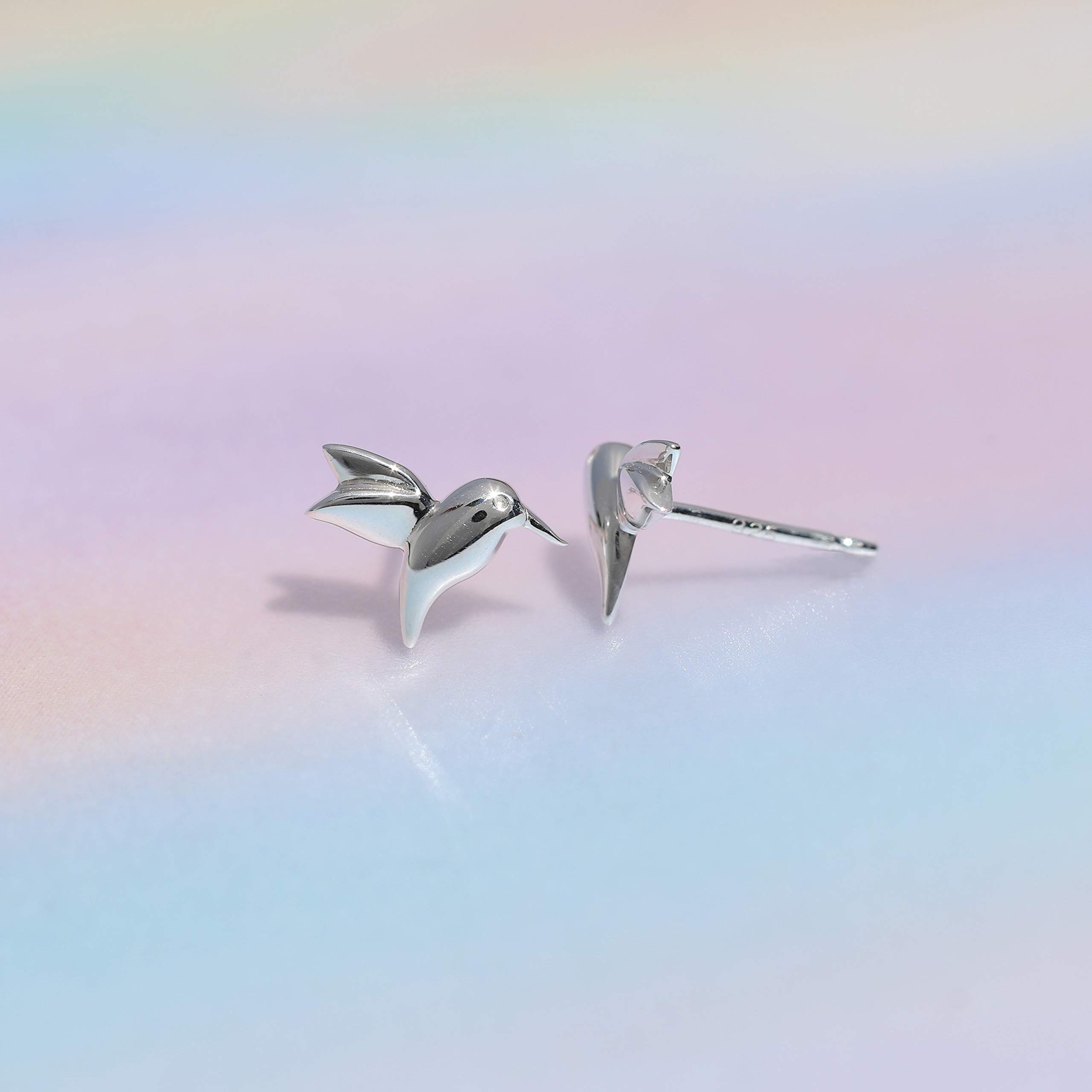 Boma Jewelry Sterling Silver Hummingbird Stud Earrings