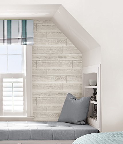 NuWallpaper NU1930 Serene Cream Peel & Stick Wallpaper, Neutral