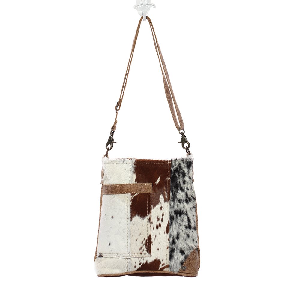 Myra Bag Stripes Cowhide Shoulder Bag S-1165