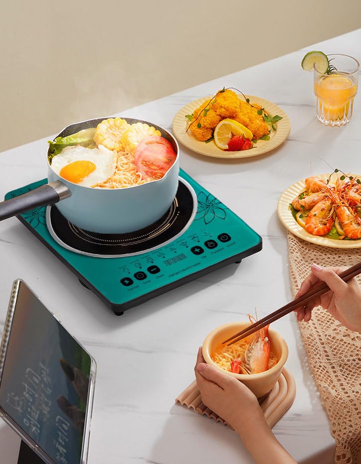 TYEMUI Induction Cooktop Hot Plates for Cooking Electric Single Burner Stove Portable Induction Cooktop with Fast Heating Mode