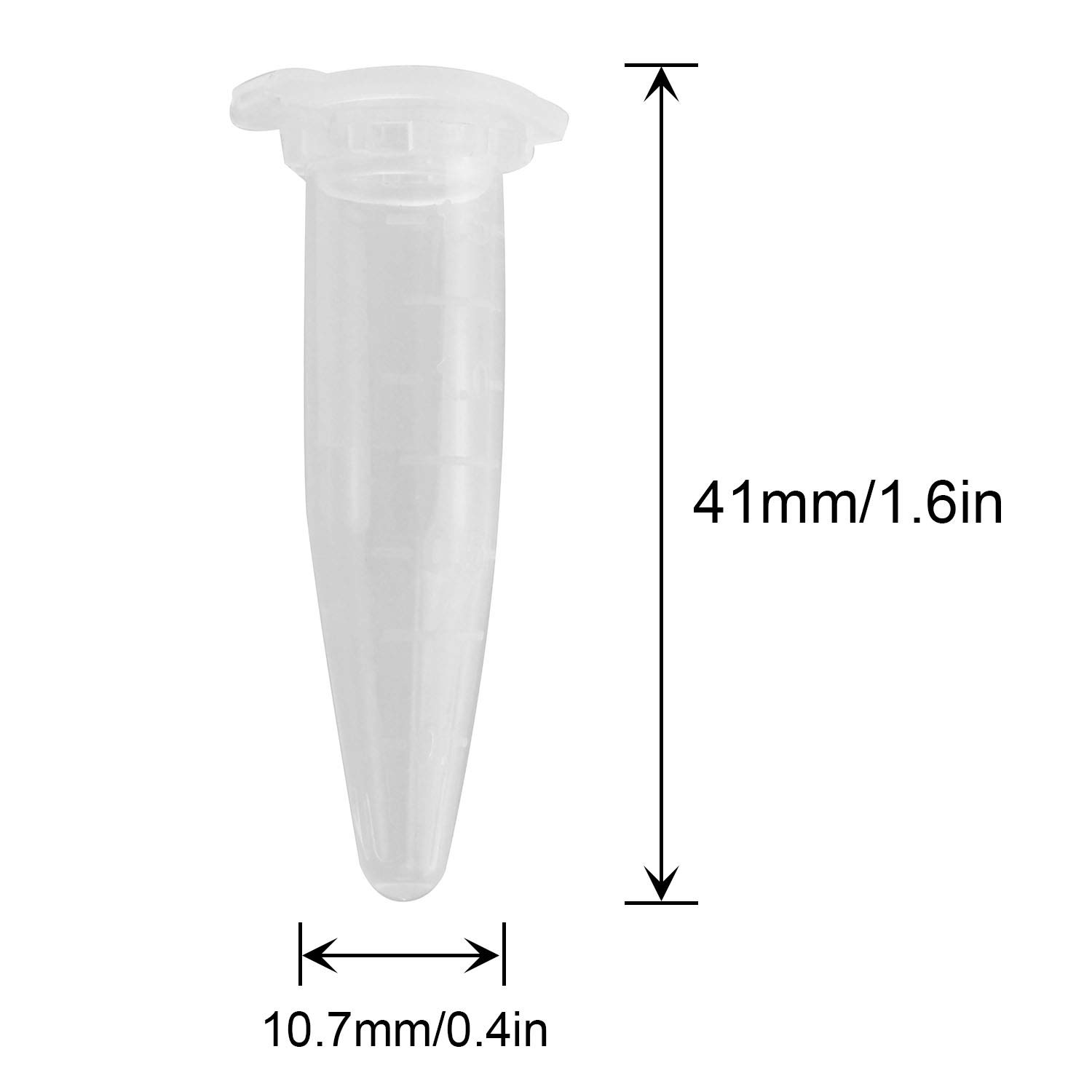 JCBIZ 100pcs Plastic Centrifuge Tube with Snap Cap 1.5ml Clear Test Tube Sample Container Tube with Lid and Scales for Laboratory or Handicrafts
