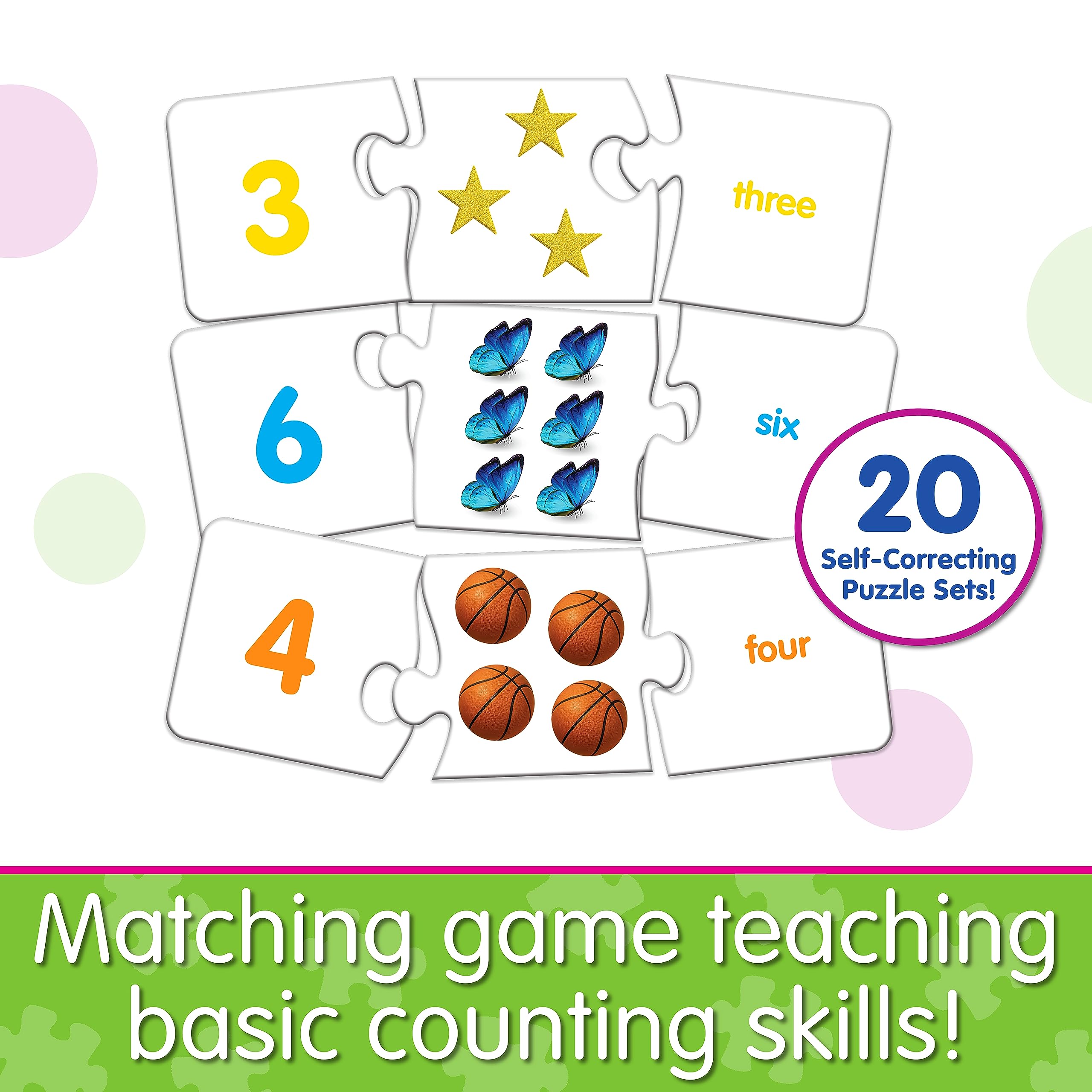 The Learning Journey: Match It! - Numbers - Self-Correcting Number & Counting Puzzles, Multicolor (116432)