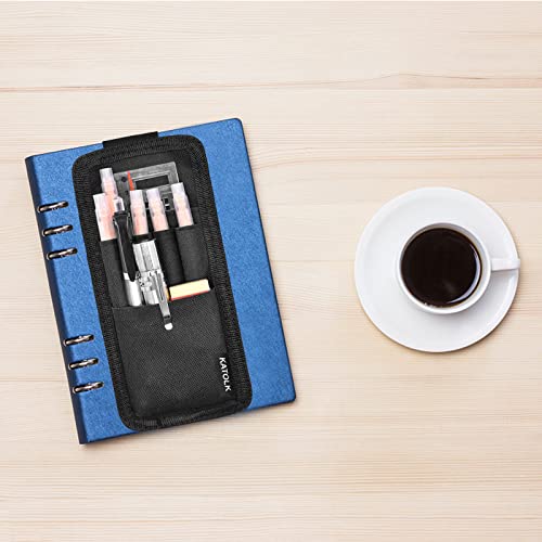KATOLK Pen Holder for Notebook, Adjustable Elastic Band Pen Holder Pencil Holder Pen Clip for Notebook, Durable Planner Pen Holder, Journal Pen Holder, Pen Sleeve Case for Hard Cover Journals, Books
