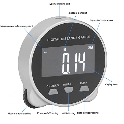 Digital Tape Measure, 656 Ft High Accuracy Electronic Rolling Ruler with LCD Display, Electronic Ruler Distance Rolling Measuring Tool for Flat Curved Diameter Odd Shape