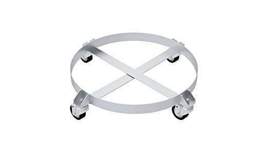 SHOPCraft Heavy Duty Steel Drum Dolly, 1000 lbs Capacity Barrel Drum Dolly with Heavy Duty Non Marking Swivel Casters, Dolly Fits 35 gal & 55 Gal Drum Non Tipping Industrial Grade Dolly