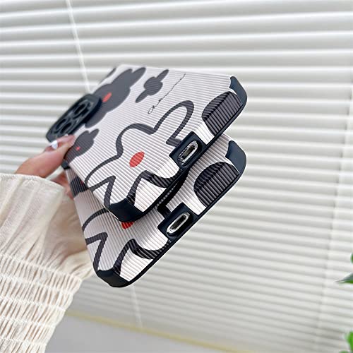 Phone Case Compaitble with iPhone 13 Pro Max Cover Fashion Cute Flower Pattern Design Silicone Protective Cases for Apple iPhone 13 Pro Max - White
