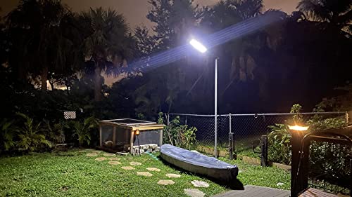 OKPRO Solar Street Lights Outdoor - 1200W Solar Parking Lot Lights, 7000K LED Solar Lights, Dusk to Dawn, Motion Sensor, Commercial Grade