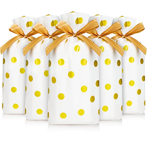 Hongyitime 50 PCS Candy Bag Treat Bags Candy Goodies Plastic Drawstring Gift Bags Treat Bags for Birthday Party Snack Wrapping Wedding Gift Party Favor