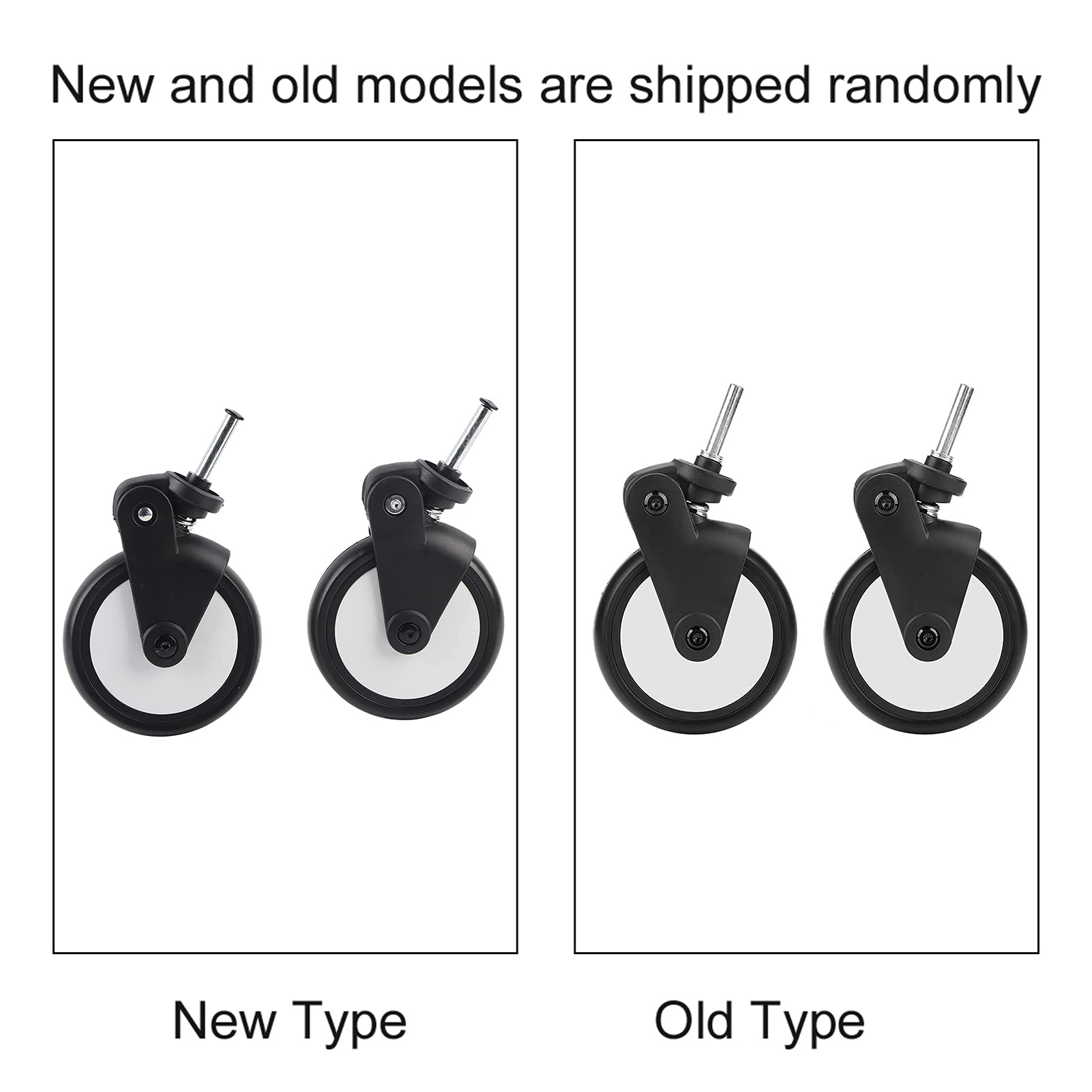 Meiyya Baby Stroller Wheel Tool Stroller Replacement Wheels,Stroller Wheel Accessory Stroller Wheel Wear Resistant for Yoyo for Kiddopotamus for Chbaby for Yoya Accessories(A Pair of Front Wheels)