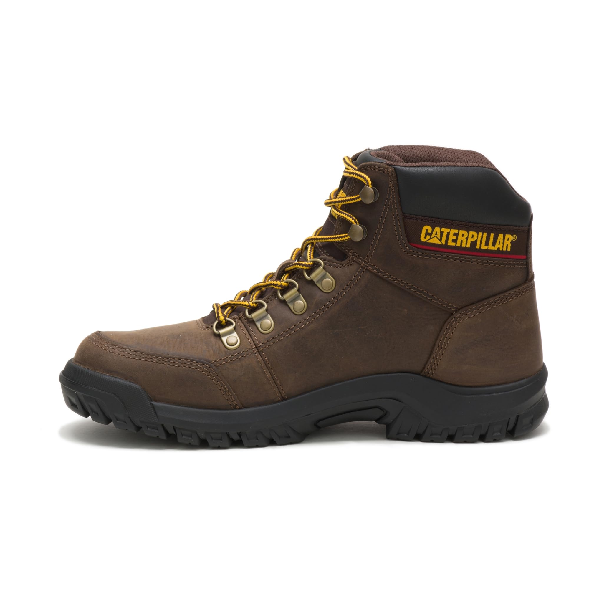 Cat Footwear Men's Outline Soft Toe Work Boot, Seal Brown, 8