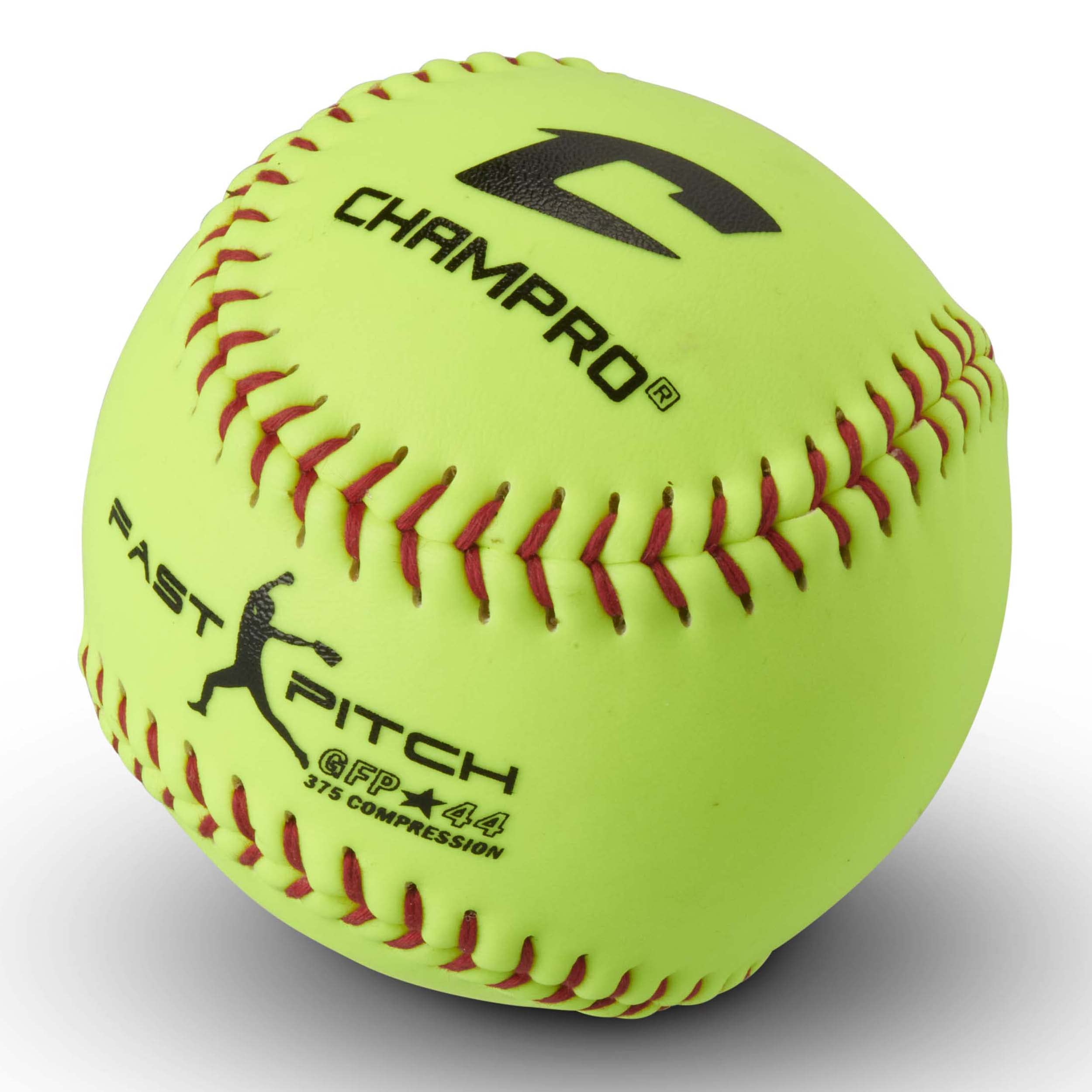 Champro ASA Game Poly Synthetic Cover, Red Stiches (Optic Yellow, 11-Inch)