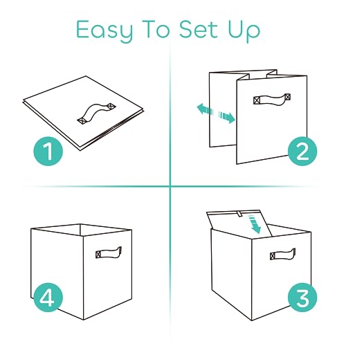 Lulive Underwear Sock Drawer Organizer,Foldable Closet Organizers and Storage Boxes, Fabric Drawer Dividers for Clothing,Socks,Toys,Ties(6 Packs,Gray)