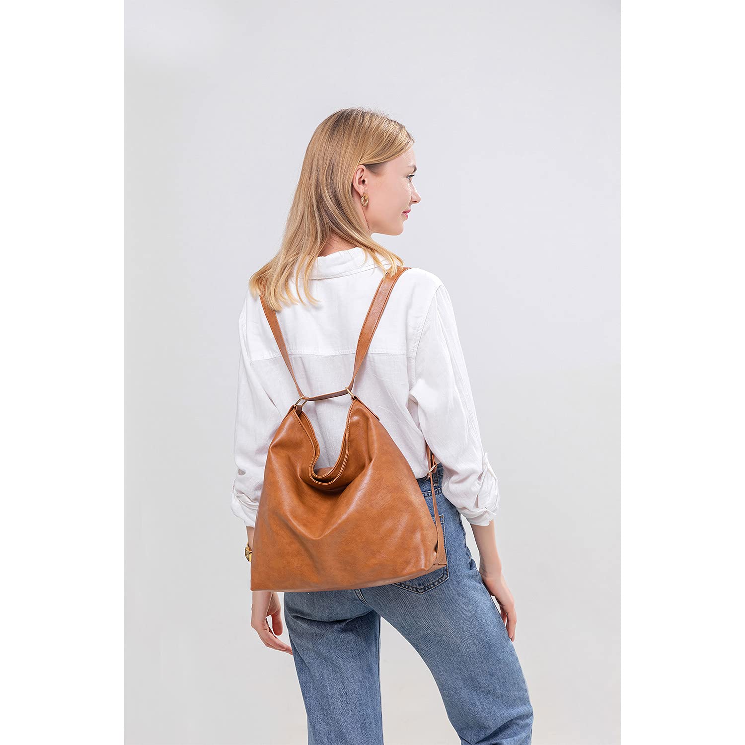 Crossbody Bags for Women - Leather Small Backpack Purse Shoulder Bag