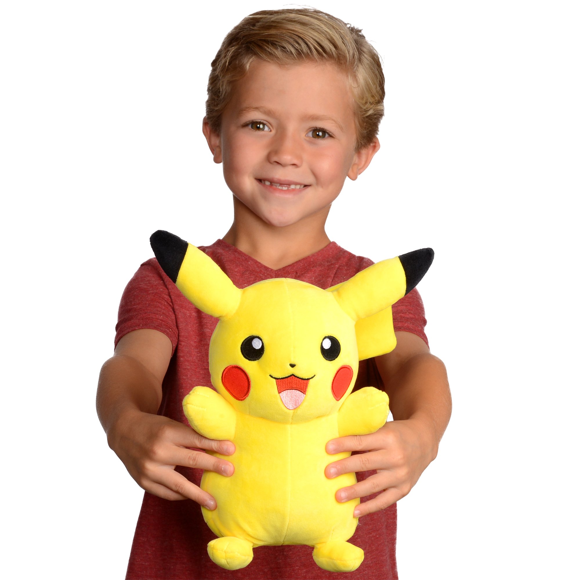 Pokemon 12" Large Pikachu Plush - Officially Licensed - Generation One Figure - Authentic Soft Stuffed Animal Toy - Valentine's Day & Easter Basket Stuffer Gift for Kids, Boys, Girls - 2+