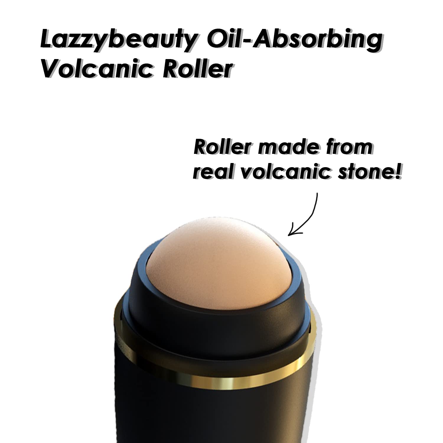 Lazzybeauty Oil Absorbing Volcanic Roller, 5PCS Volcanic Rolling Balls for Face, Volcanic Stone Face Roller, Portable Reusable Oil Control On the Go, Instant Results Remove Excess Shine for Oily Skin