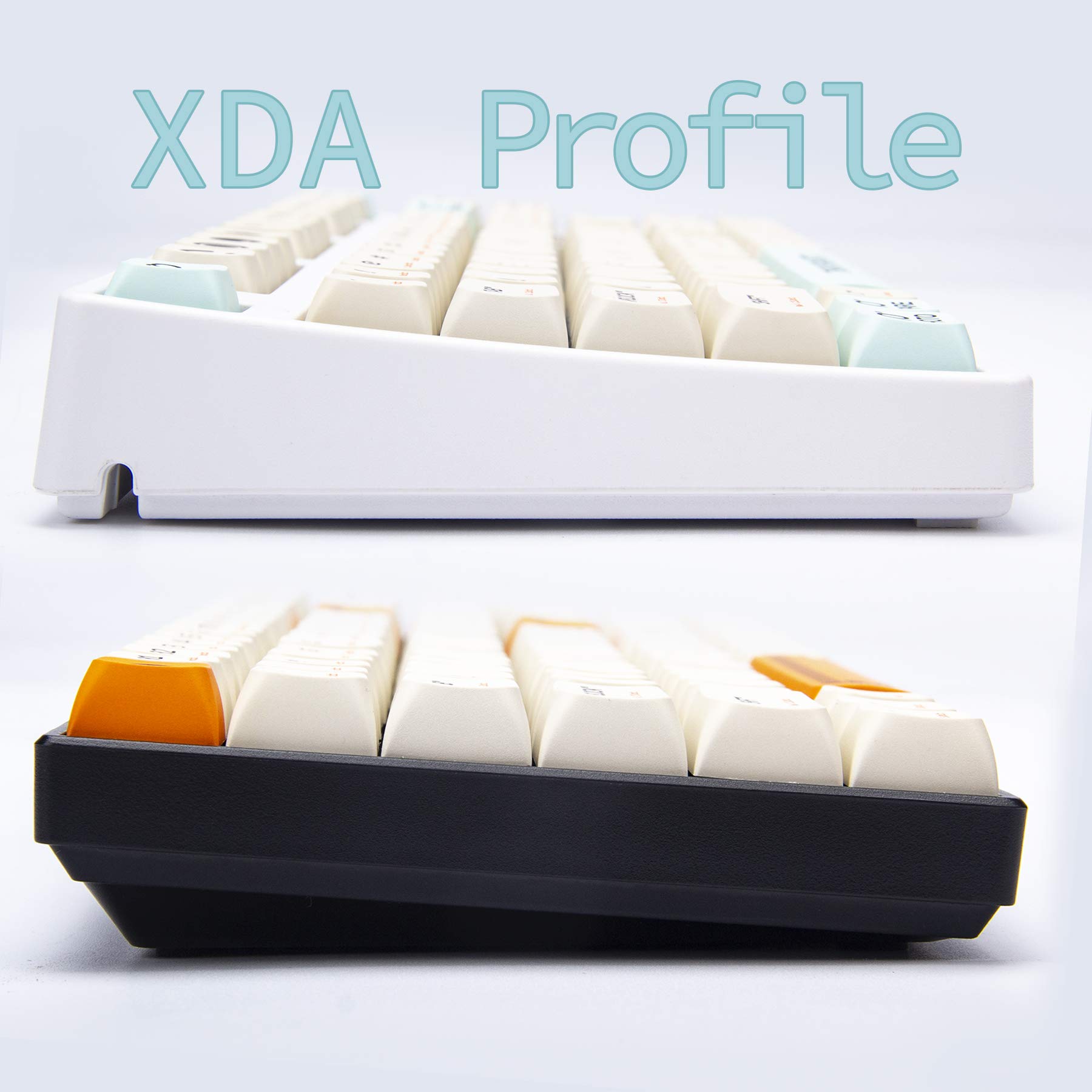 Tokey 144 Keys Set XDA Profile Custom Keycaps PBT Dye Sublimation ANSI Layout Keycaps Set for Gateron Kailh Cherry MX Switches Mechanical Gaming Keyboards (Plastic Theme)