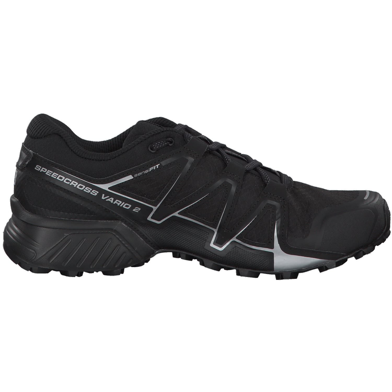 Salomon Men's Speedcross Vario 2 Trail Running Shoe, Black, 8 M US